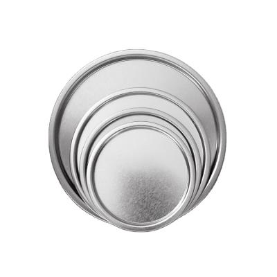 China Gold Silver Iron Tinplate Lids Round Cover Bottom Caps For Paper Tube for sale