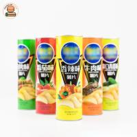 China  50g - 500g Potato Chips Can Paper Tube Packaging For Puffed Snacks for sale