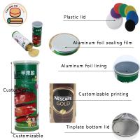 China Custom Size Paper Potato Chips Can Bio Degradable Composite Canister For Crisp Snack for sale