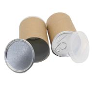 China Custom Cardboard Tube Packaging Nuts Hermetic Round Paper Boxes With Lid for sale
