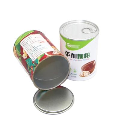 China Kraft Paper Packaging Tube Cylinder Cardboard Composite Cans For Food Packaging for sale
