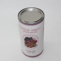 China Food Grade Kraft Paper Tube Organic Powder Composite Can Packaging With Metal Penny Lever Lid for sale
