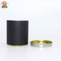 China Custom Eco Friendly Paper Tube Packaging Box With Tinplate Mental Plug Lid for sale