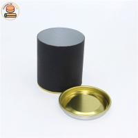 China Custom Eco Friendly Paper Tube Packaging Box With Tinplate Mental Plug Lid for sale