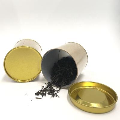 China Luxury Biodegradable Cylinder Tube Packaging Recycled Kraft Paper Box For Tea / Coffee for sale