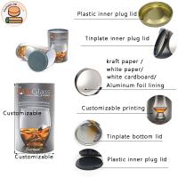 China Luxury Biodegradable Cylinder Tube Packaging Recycled Kraft Paper Box For Tea / Coffee for sale
