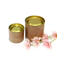 China Luxury Biodegradable Cylinder Tube Packaging Recycled Kraft Paper Box For Tea / Coffee for sale