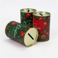 China Christmas Gift Coin Storage Container Paper Tube Money Saving Box Customized for sale