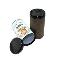 China Round Paper Tea Tube Cans With Tin Lid For Food Candy Cookie Packaging for sale