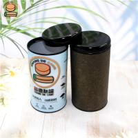 China Round Paper Tea Tube Cans With Tin Lid For Food Candy Cookie Packaging for sale