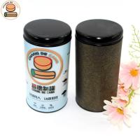 China Round Paper Tea Tube Cans With Tin Lid For Food Candy Cookie Packaging for sale
