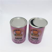 China Eco Friendly Custom Penny Lever Lid Paper Canister For Powder Products for sale