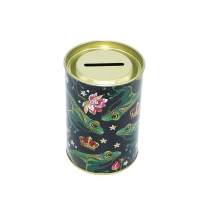 China Custom Round Charity Piggy Bank / Coin Bank Tube With Printing for sale