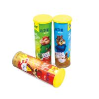China Customized Composite Paper Potato Chips Can With Plastic Lid for sale