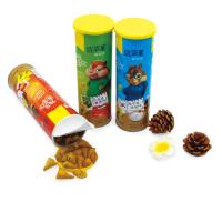 China Customized Composite Paper Potato Chips Can With Plastic Lid for sale