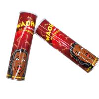 China Custom Cylindrical Paper Chip Cans With Aluminum Foil Lining Dust Proof Lid for sale