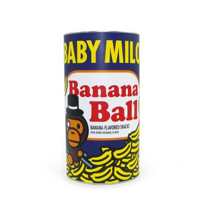 China Custom Large Format Cylindrical Kraft Paper Canister For Puffed Snacks for sale
