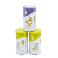 China Custom Food Grade Easy Peel Off Lid Paper Can Empty Cylindrical Paper Cans For Baby Food for sale