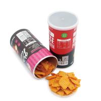 China Custom Food Grade Mini Cylindrical Paper Canister For Pop Chips for sale