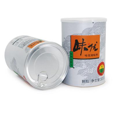 China Paper Ring Pull Tab Can Packaging For Seasonings MSG Chicken Bouillon Powder for sale