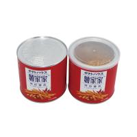 China Custom Food Grade Easy Peel Off Lid Paper Can For Potato Chips Cookies Candies for sale