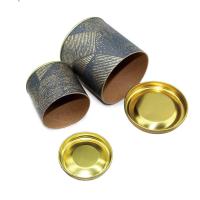 China Custom Eco Friendly Reusable Paper Canister Packaging With Plug Lid for sale