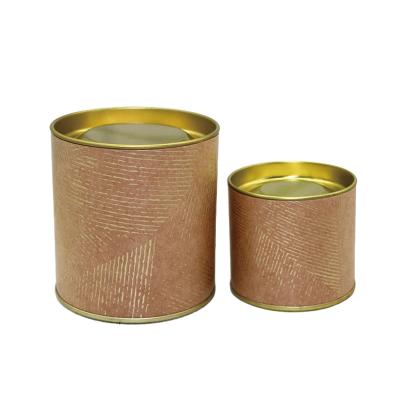 China Custom Made Round Tinplate Plug Lid For Kraft Paper Transport Paper Tubes for sale
