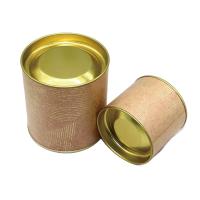 China Custom Made Round Tinplate Plug Lid For Kraft Paper Transport Paper Tubes for sale