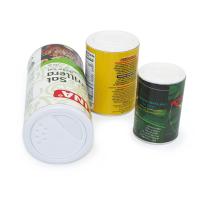 China Custom Paper Composite Can For Kitchen Seasonings With Plastic Lids for sale