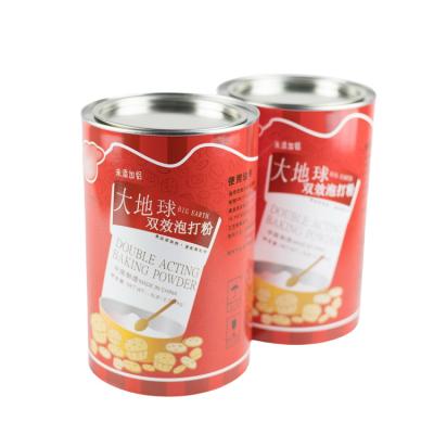 China Custom Penny Lever Lid Paper Can Packaging For Seasonings Yeast Powder Milk Powder for sale