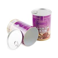 China Custom Sealed Ring Pull Tab Can Paper Canister Packaging For Chocolate Powder for sale