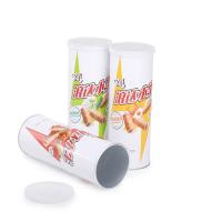 China Eco Friendly Potato Chips Can Recyclable Cylindrical Paper Tube With Inner Lining Film for sale
