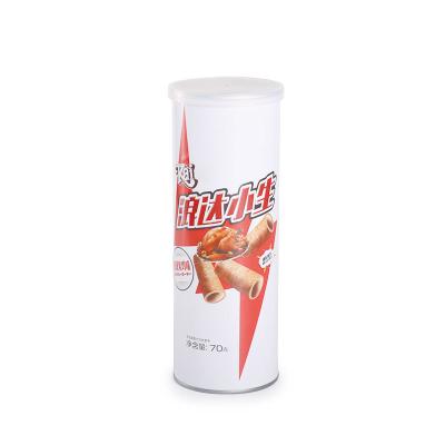 China Custom Cylindrical Potato Chips Can With High Sealing Aluminum Foil Seals for sale