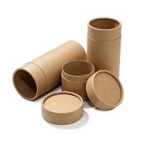 China Eco Friendly Biodegradable Round Kraft Paper Tube Fertilizable Paper Canister Packaging for sale