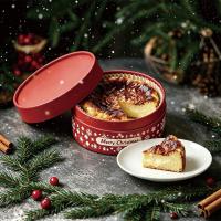 China Heat Resistant Christmas Cake Packaging Tin For 220°C High Temperature Oven for sale