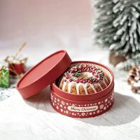 China Heat Resistant Christmas Cake Packaging Tin For 220°C High Temperature Oven for sale