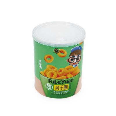 China Custom Logo Easy Peel Lid Paper Can With Dust Cover For Baby Food for sale