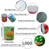 China Custom Airtight Embossed Composite Paper Can Food Grade Recyclable Tube Packaging for sale