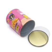China Customized Food Grade Easy Peel Lid Paper Can For Children's Snacks for sale