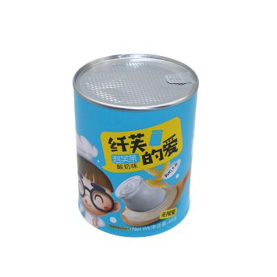 China Customized Easy Peel Off Lid Paper Can 52mm 63mm 65mm Dia Food Grade With Dust Cover for sale