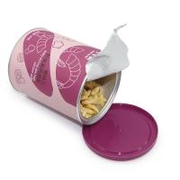 China Cylinder Eco Friendly Cardboard Food Packaging Aluminum Easy Tear Metal Lid for sale