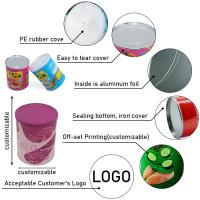 China Custom Papaer Snack Packaging Tubes For Cheese Balls French Fries for sale