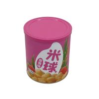 China Cylindrical Easy Peel Off Lid Paper Can Custom Paper Canister For Snacks for sale