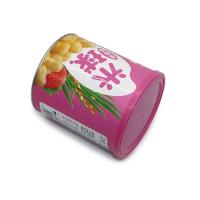 China Cylindrical Easy Peel Off Lid Paper Can Custom Paper Canister For Snacks for sale