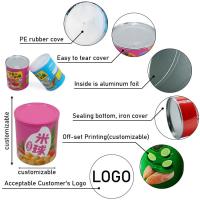 China Cylinder Eco Friendly Cardboard Food Packaging Aluminum Easy Tear Metal Lid for sale