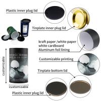 China Custom Metal Lid Kraft Paper Tube Packaging For Ice Ball Molds for sale