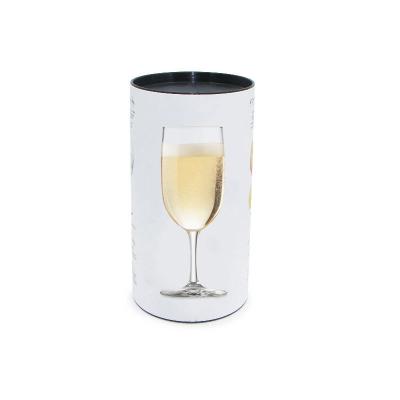 China Large Format Cardboard Wine Tube Wine Gift Paper Tin With Stopper Lid for sale