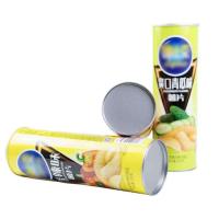 China Easy Open Lid Composite Potato Chips Packaging Paper Cans With Plastic Lid for sale