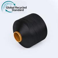 China Recycled Ring Spun Yarn Polyester Textured Yarn GRS OETEX Certified for sale