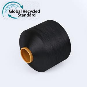 China Recycled Ring Spun Yarn Polyester Textured Yarn GRS OETEX Certified for sale